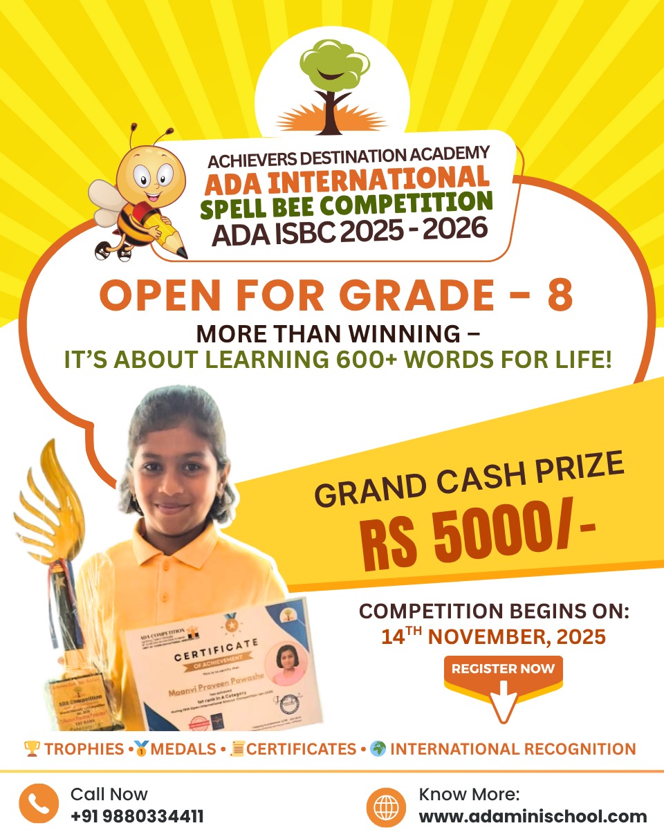 International Spell Bee Competition 2025 for Grade 8 - poshditt